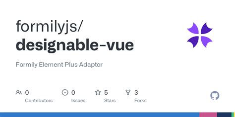 Github Formilyjsdesignable Vue Formily Element Plus Adaptor