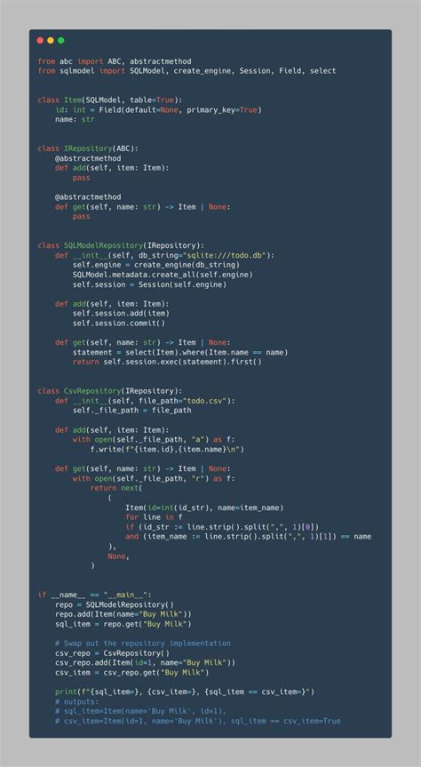 Python Cleancode Designpatterns Repositorypattern Bob Belderbos
