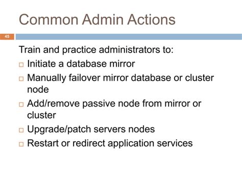 Sql Server High Availability And Disaster Recovery Pptx Databases Computer Software And
