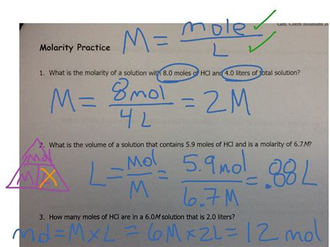 Molarity The Basics Science Chemistry ShowMe