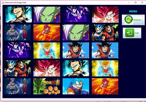 Programación Orientada a Objetos Memorama de Dragon Ball Super en Java