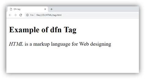 Html Dfn标签语法、属性、规范和示例详细说明 立地货