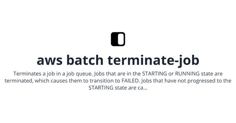 Aws Batch Terminate Job Fig