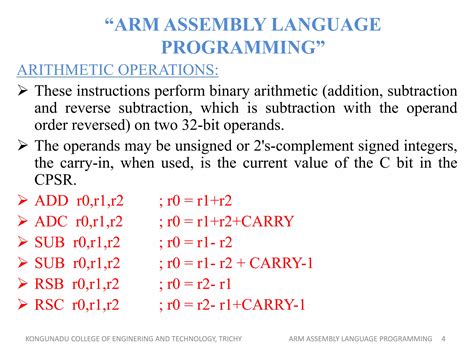 arm assembly language programming pptx