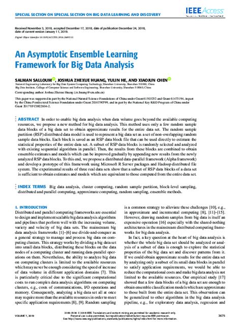 pdf an asymptotic ensemble learning framework for big data analysis