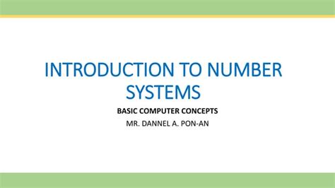 Number System In Computer Pptx