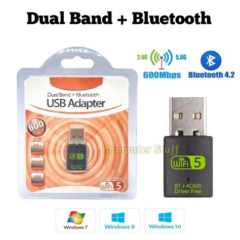 Jual Usb Wifi Adapter Mbps Bluetooth Transmitter Receiver Dual Band Di Pc Laptop Komputer