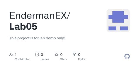 GitHub EndermanEX Lab This Project Is For Lab Demo Only