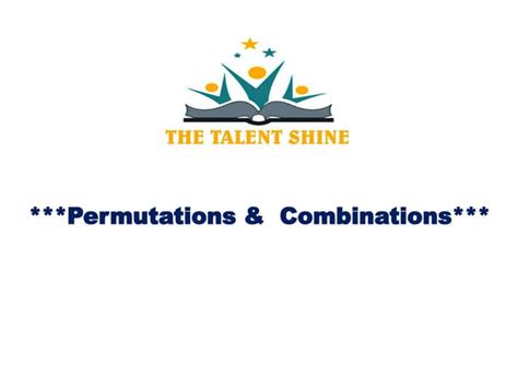 permutations and combinations presentation ppt