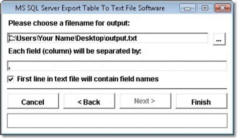 MS SQL Server Export Table To Text File Software Download Save MS SQL Server Tables As Text