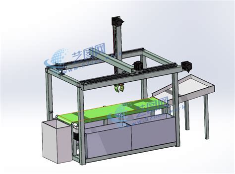龙门式机械手垃圾分拣机械手结构设计含cad图纸 Solidworks21三维模型 说明书｜c24533 艺图网