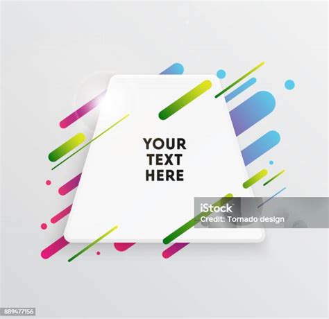 견적에 대 한 현대적이 고 동적 텍스트 상자입니다 고품질 벡터 일러스트입니다 3차원 형태에 대한 스톡 벡터 아트 및 기타 이미지