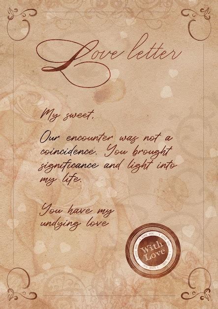Vintage Love Letter Paper
