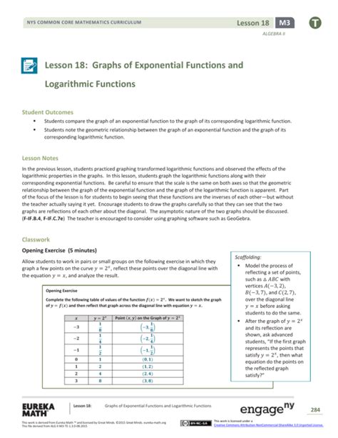 Algebra Ii Module 3 Topic C Lesson 18 Teacher Version