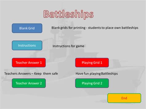 Battleships Coordinates Teaching Resources