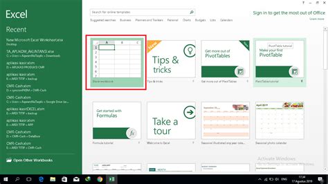 Mengenal Tampilan Lembar Kerja Microsoft Excel 2013