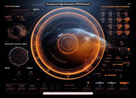 Premium Psd Futuristic Blue Virtual Graphic Touch User Interface