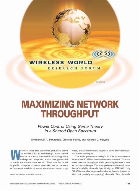 Pdf Maximizing Network Throughput Power Control Using Game Theory