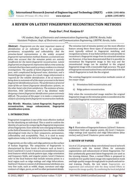 A Review On Latent Fingerprint Reconstruction Methods Pdf Photo Editing Software Computer