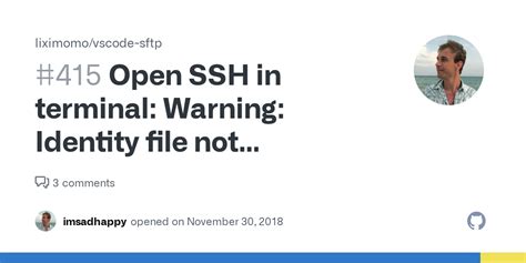 Open Ssh In Terminal Warning Identity File Not Accessible No Such File Or Directory Windows