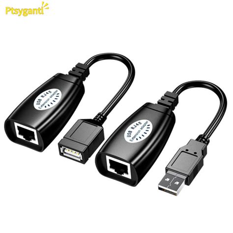 Ptsygantl Usb 2 0 To Rj45 Network Adapter High Speed Rj45 Ethernet Adapter Usb Rj45 Extender 50m