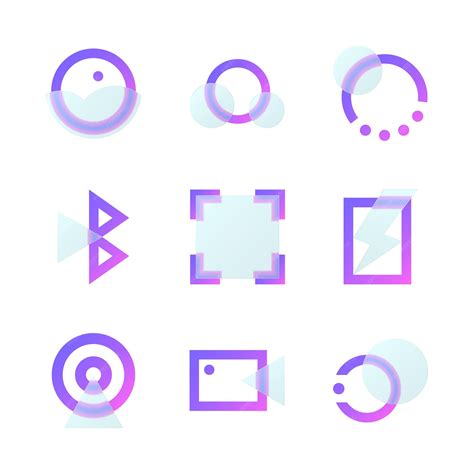 Premium Vector Ui Ux Glassmorphism Icon Collection