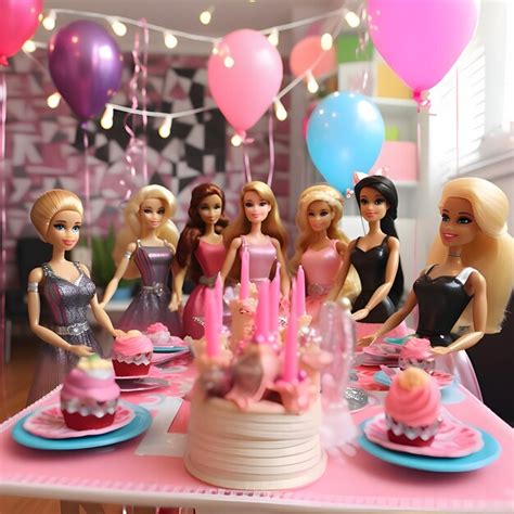 Siete Barbies Con Diferentes Tez Colores De Cabello Y Atuendos En Una