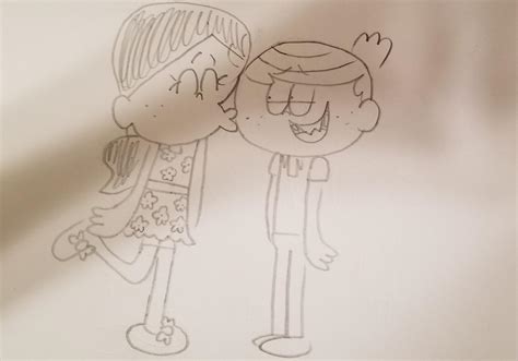 Ronnie In Her Dress Kissing Lincoln On The Cheek By Patricksiegler1999