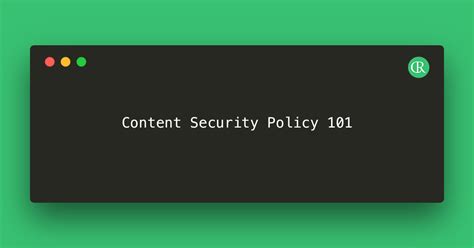 Content Security Policy 101 Christoph Rumpel