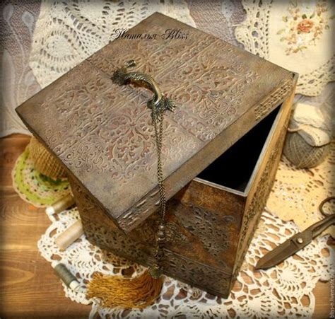 Шкатулки ручной работы Большой короб Vintage Ideen Geschenkbox Basteln Vintage Dekorationen