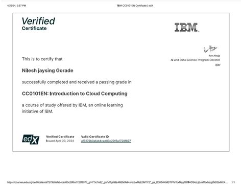 Nilesh Gorade On Linkedin Cloudcomputing Ibm Edx Cloudpractitioner