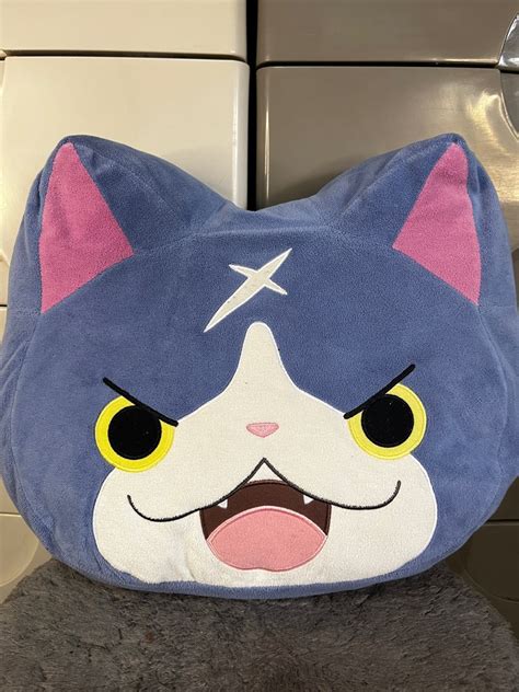 Yokai X Yo Kai Watch Hovernyan X Fuyunyan Rare Blue Head Pillow X Plush Stufftoy Hobbies And Toys