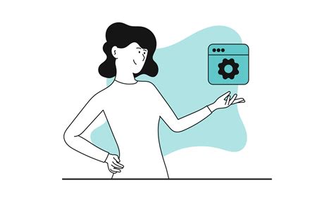 Software Development With Woman Vector Illustration Concept Business