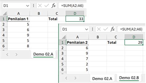 Fungsi SUM Di Excel Excelandor