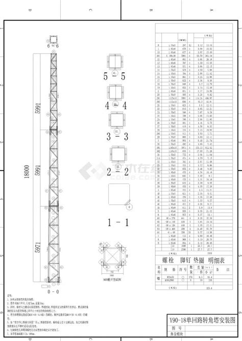 Y90 13铁塔Y90 15铁塔Y90 18铁塔结构图及基础图 变电配电 土木在线