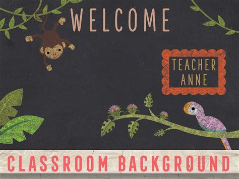 Esl Teacher Background Custom Backdrop Online Teaching Etsy