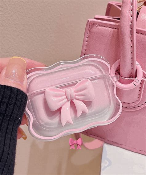 시스루 핑크 리본 에어팟 케이스 1세대 2세대 3세대 에어팟프로 에어팟프로2 에이블리