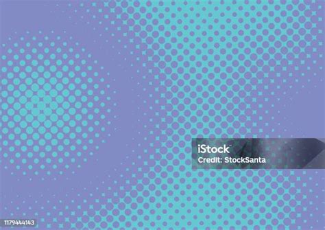 만화 스타일의 하프 톤 도트와 밝은 블루 팝 아트 복고풍 배경 벡터 일러스트 Eps10 1960 1969 년에 대한 스톡 벡터