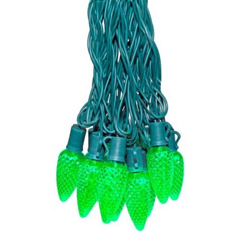 25 Foot C9 Led Outdoor Christmas String Light Set Green Green Wire 1 Each Fred Meyer
