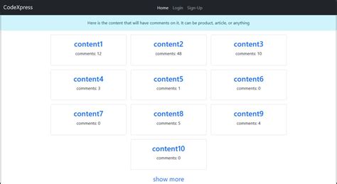 codexpress dynamic content node js app by amcodes codester
