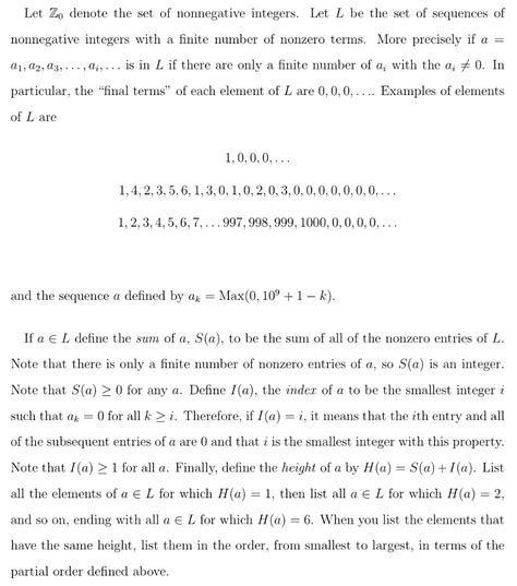 Let Zo Denote The Set Of Nonnegative Integers Let L Chegg Com