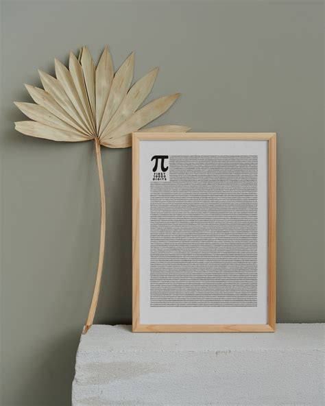 Pi To 10000 Digits Printable Wall Art Pi Art Print Printable Etsy