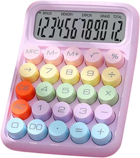 Calculadora calculadora colorida botones grandes redondos 12 dígitos