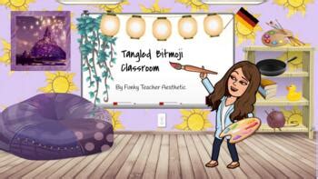 Disney Tangled Bitmoji Classroom For Google Slides Editable TPT