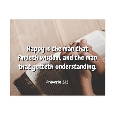 Scripture Walls Proverbs 313 Findeth Wisdom Bible Verse Canvas