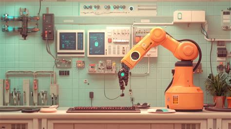 Robotic Arm Powered By Ai Assembling High Tech Gadgets In Futuristic