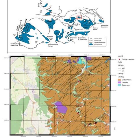 Fracture Trace Maps And Stereonet Projections From Each Sample
