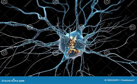 Neuronal Network With Electrical Activity Of Neuron Cells Neuroscience