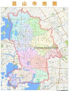 昆山市区域地图 昆山各镇分布图详细 昆山镇区划分 大山谷图库