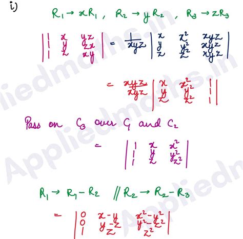 Class CBSE Applied Maths Determinants Exercise